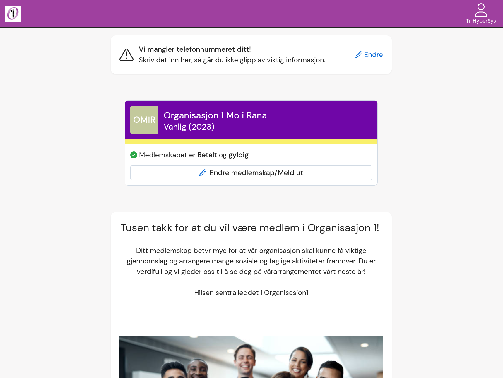 Mi side – Hjelpeside for HyperSys